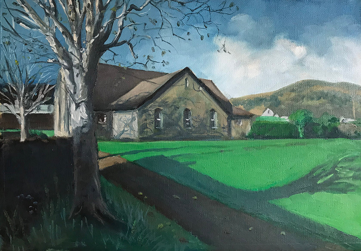 The Church, Taff's Well - oil on paper – Kevin Williams Art