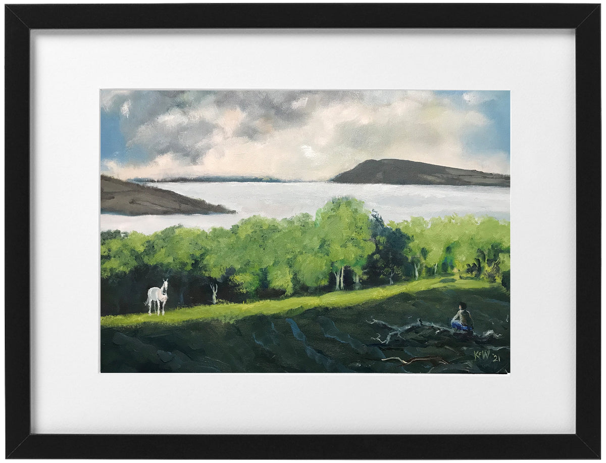 White horse - Framed print – Kevin Williams Art